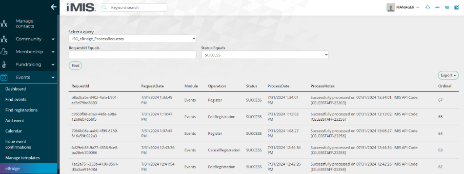eBridge Registration Service – Knowledge Base